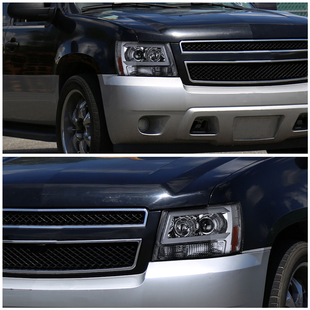 Chrom Projektor-Scheinwerfer mit LED für 2007-2014 Chevrolet Tahoe