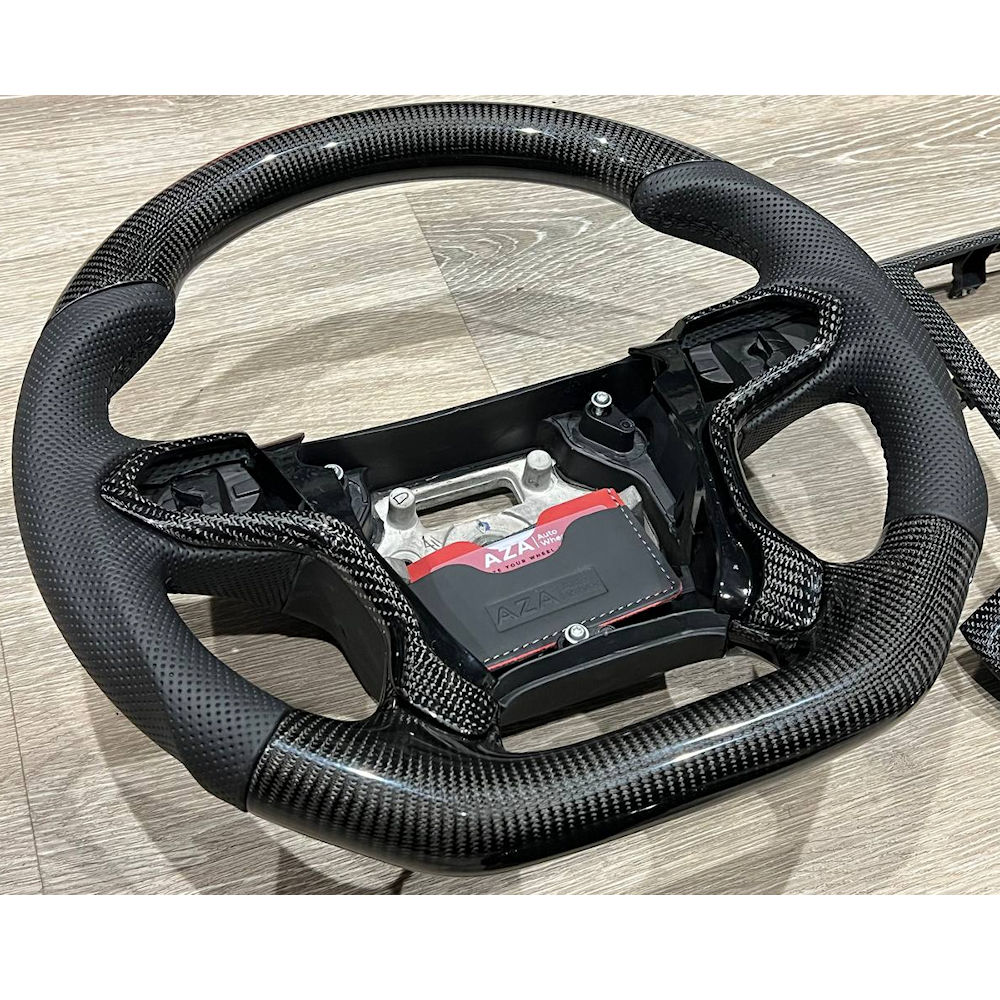 AZA Leather/Carbon Steering/Dash for 2014-18 GMC Sierra