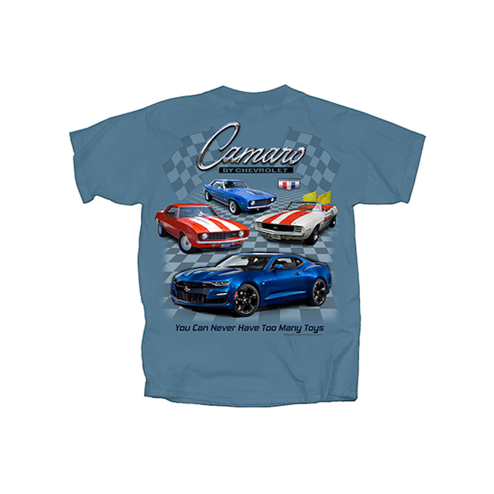 Blue Chevy Camaro Toys T-Shirt from Chevymall in Size XL