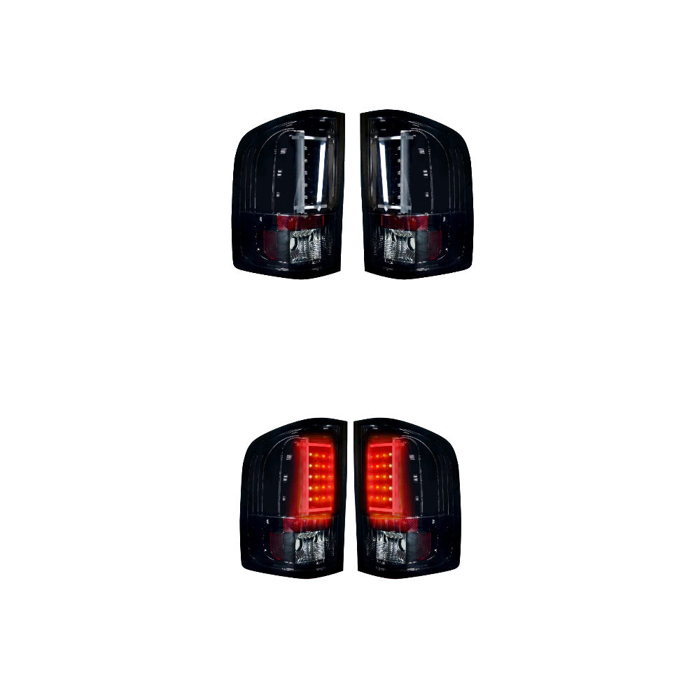 Black tinted OLED Tail Lights from Recon for 2007-2013 Chevrolet Silverado