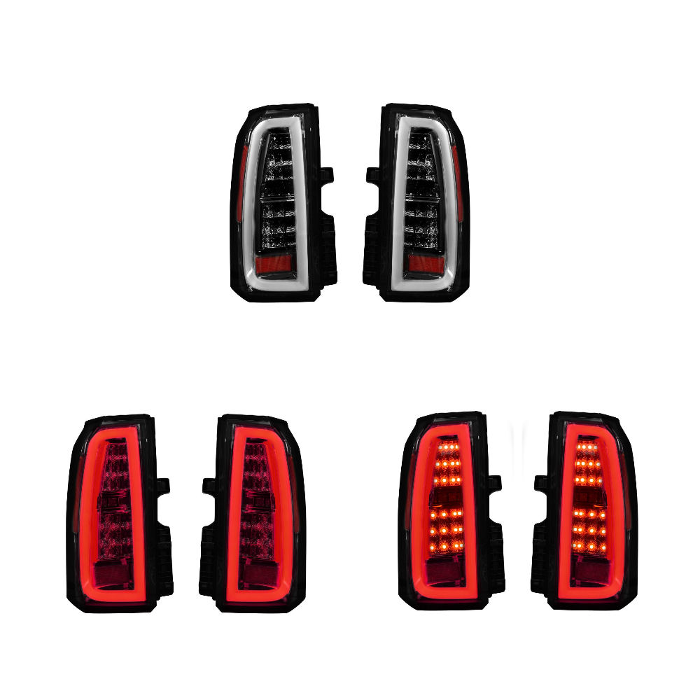 Black tinted OLED Tail Lights from Recon for 2015-2020 Chevrolet Tahoe