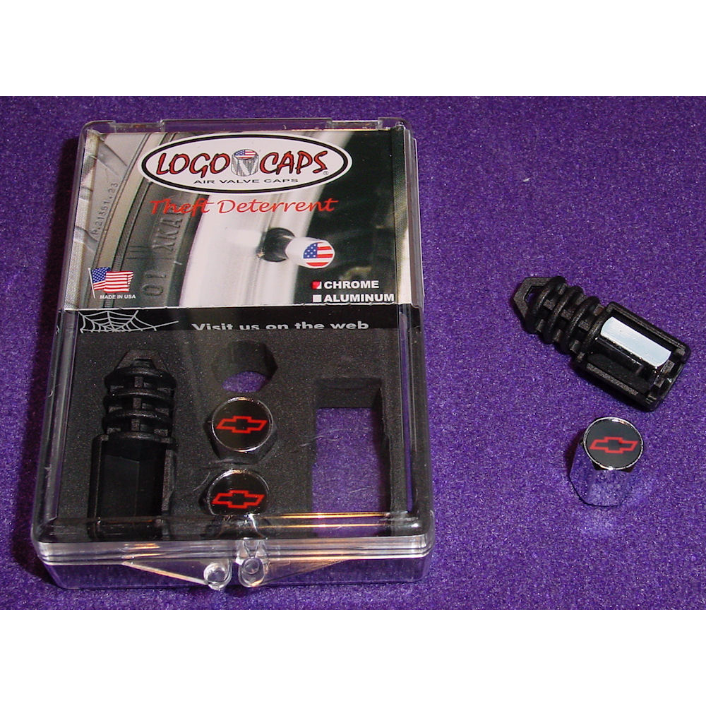 Logo Caps Tire Valve Stem Cap Set & Lock for Chevrolet