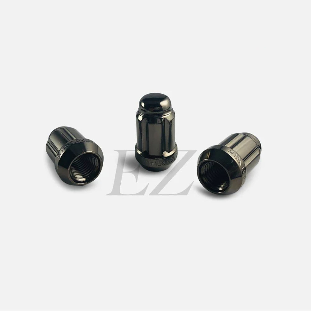 20x Tuner Style Lug Nuts 1/2 inch 6-Spline Gunmetal 3/4