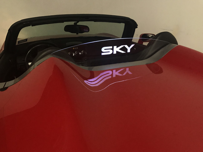 Windrestrictor® is a Windblocker made of PlexiGlass w/LED Lighting